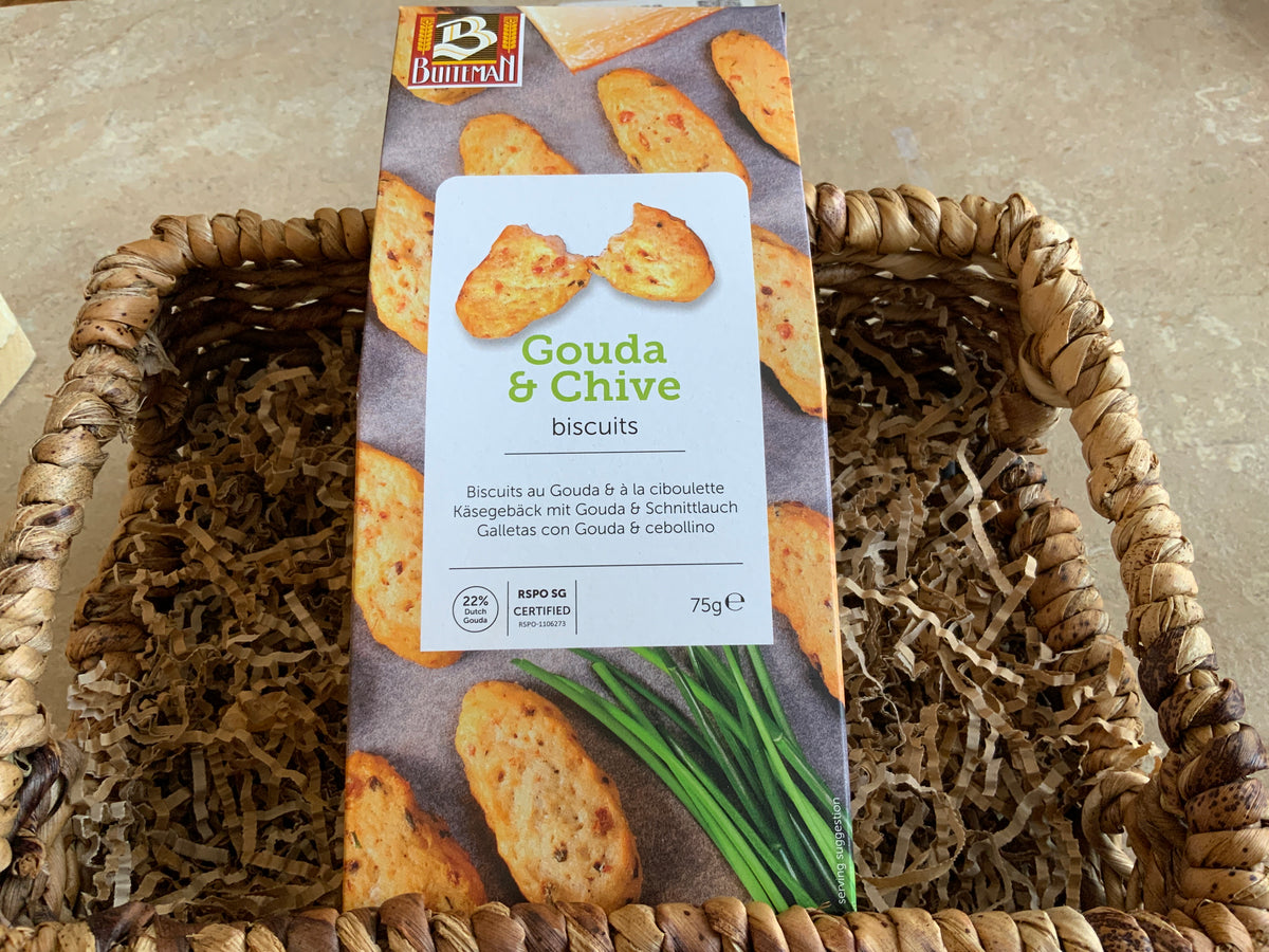 Gouda & Chive Biscuits Buiteman – J'adore Fine Cheese and Chocolate