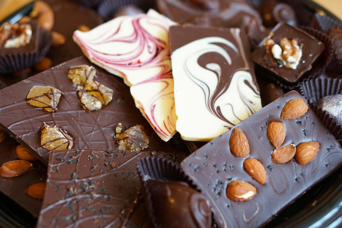 Assorted Handcrafted Chocolate Bark Bag – J'adore Fine Cheese and Chocolate