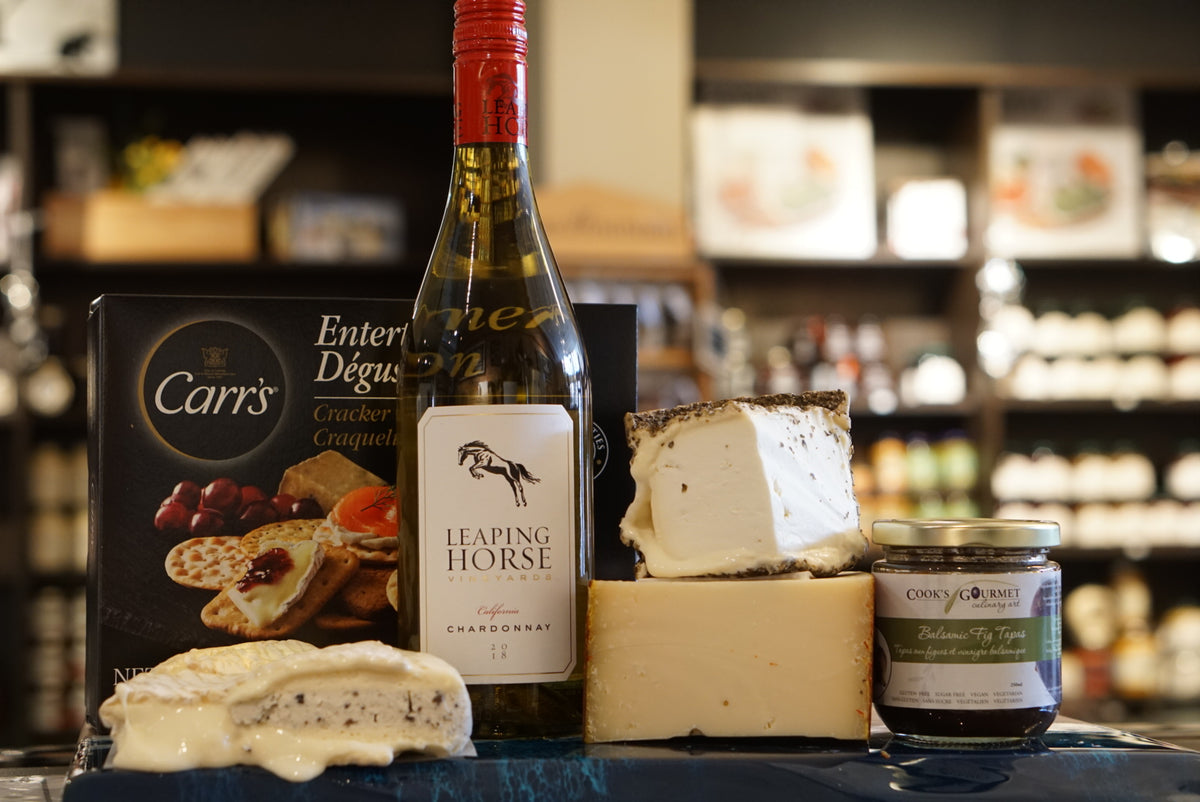 Wine & Cheese Tasting Box with Leaping Horse Chardonnay – J'adore Fine ...