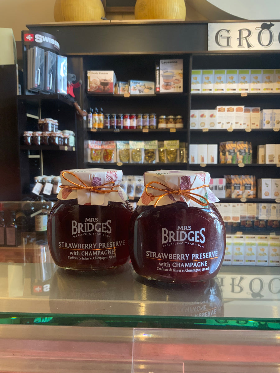 Mrs Bridges Strawberry Preserve with Champagne – J'adore Fine Cheese ...